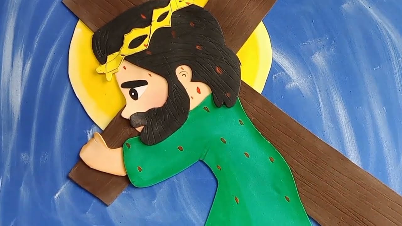 Explicación como armar los moldes de Jesús llevando cruz a cuestas