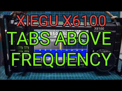 XIEGU X6100 - Tabs above Frequency