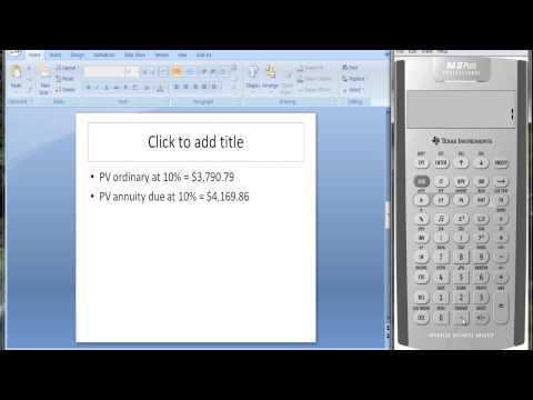 Annuities Ordinary Annuity vs Annuity Due