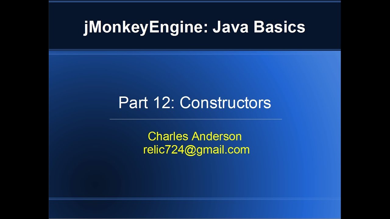 131204 BasicJava Part 12 Constructors