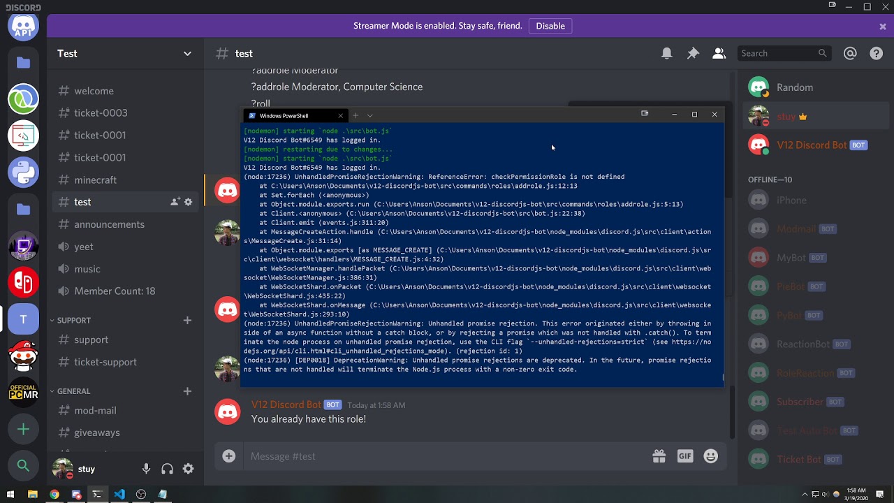 Discord.JS V12 - Ep. 16 - Using Command Handler