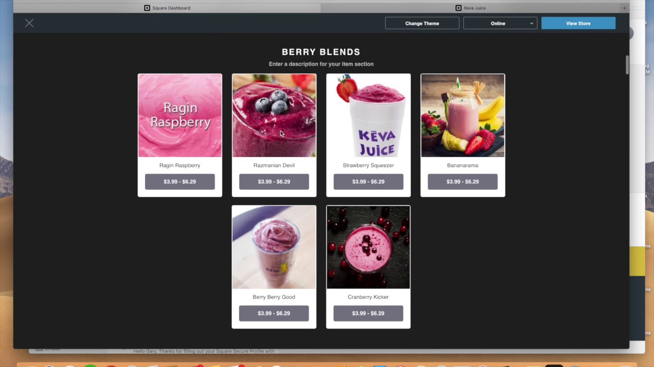 Setup up Square Online Ordering to your website