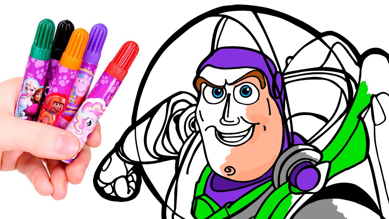 Dibuja y Colorea a BUZZ LIGHTYEAR 👨‍🚀🚀 Dibujos para niños