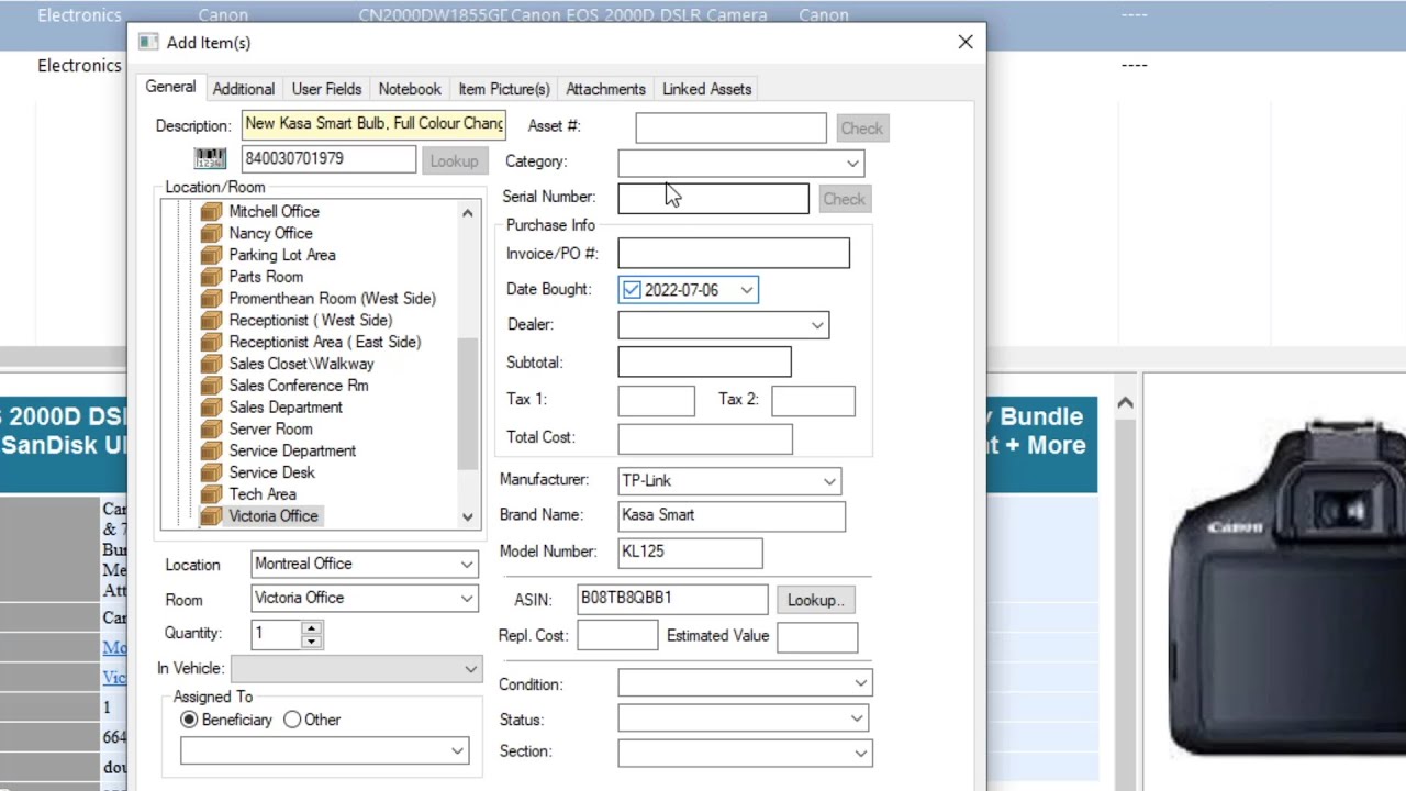 Inventory Amazon™ Purchases Using the ASIN Number