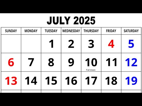 Calendar July 2025 | July Calendar 2025 with Holidays | July 2025 Calendar | Calendar July 2025