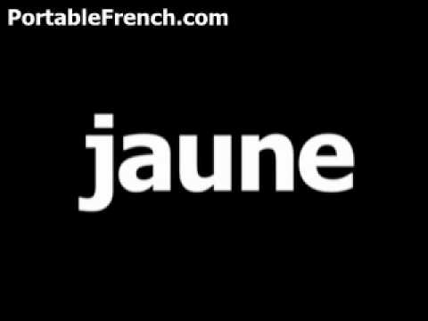 French word for yellow is jaune
