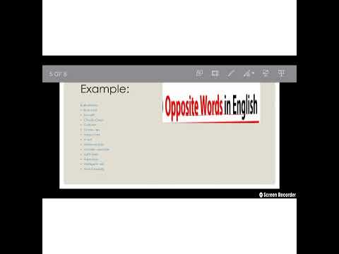 what is opposite word