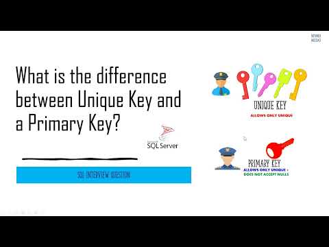 What is the difference between Unique Key and a Primary Key in SQL Server?