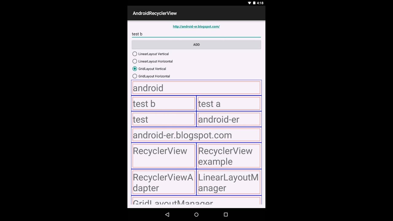 set SpanSizeLookup to GridLayoutManager of RecyclerView