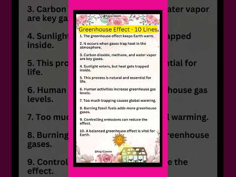 10 lines on Greenhouse Effect in english/Essay on Greenhouse Effect in english/Greenhouse Effect