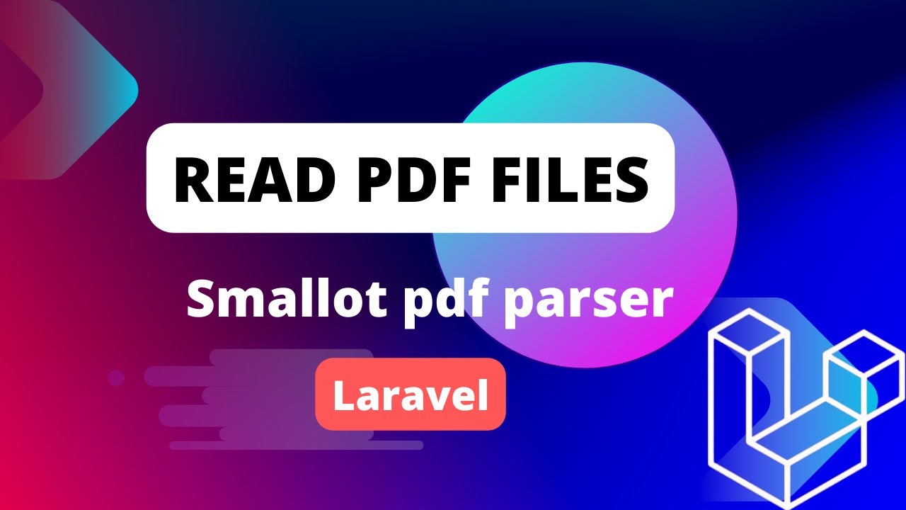 Read Pdf files in Laravel using Smalot PDF Parser