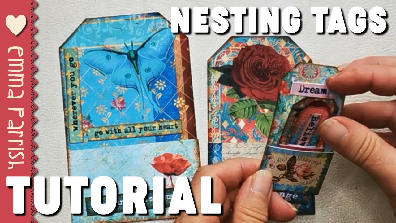 Boho Junk Journal Nesting Tags Tutorial