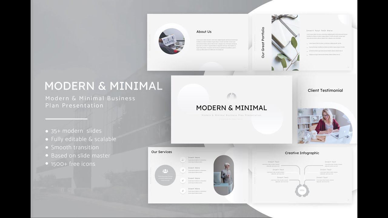 Minimal & Modern Business Plan Presentation Template for PowerPoint & Google Slides