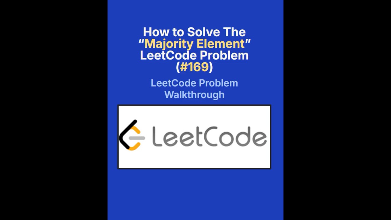 LeetCode 169 Majority Element Solution in Python | Easy Interview Problem Tutorial