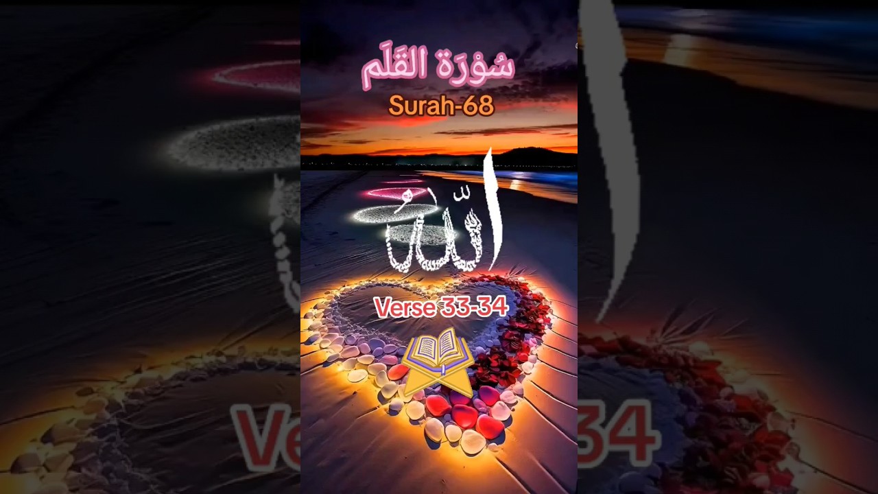 Surah Al Qalam Surah 68 Verse 33 34 Beautiful Translation of Surah