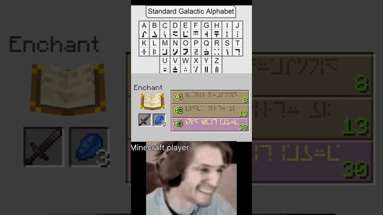 minecraft enchanting table language #minecraft