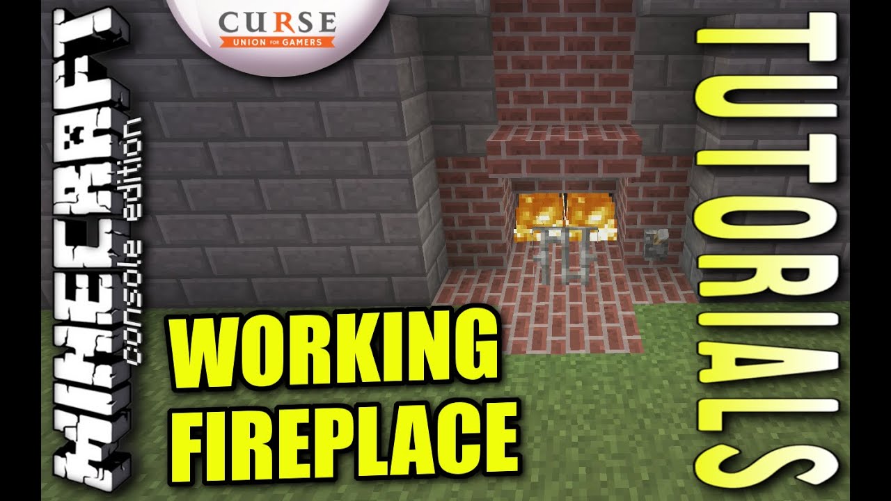 MINECRAFT - PS4 - WORKING FIREPLACE - HOW TO - TUTORIAL ( PS3 / XBOX /PC )  UPDATE