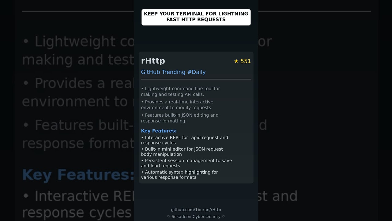 GitHub Trending Repositories: 1buran/rHttp 🇬🇧
