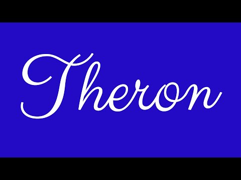 Learn how to Sign the Name Theron Stylishly in Cursive Writing