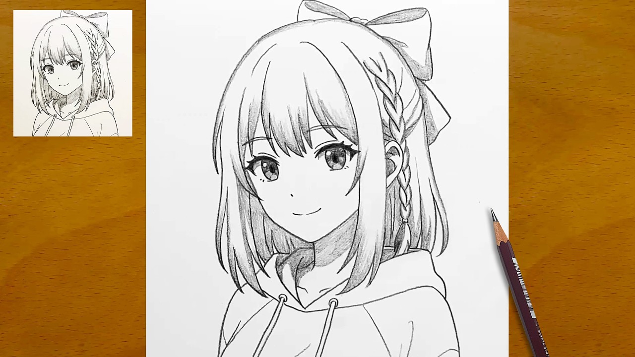 Drawing a Beautiful Anime Girl ✍️ | Easy Anime Sketch
