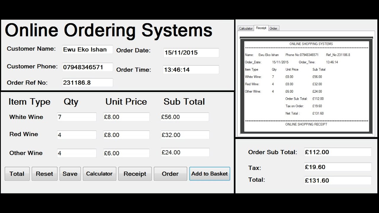 How to Create Ordering Systems with Database in Visual Basic.Net -Tutorial 2