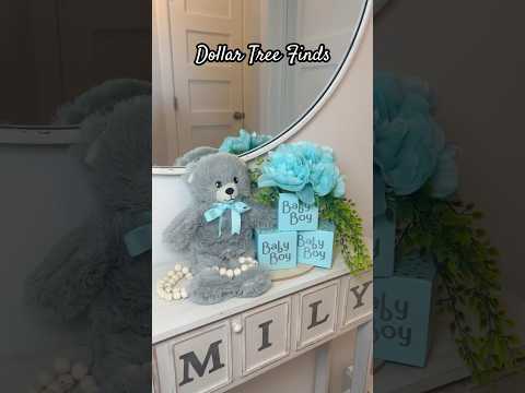 DOLLAR TREE DIY BABY SHOWER DECOR #babyboy #babyshower #baby #centerpiece #diy #diyideas #dollartree