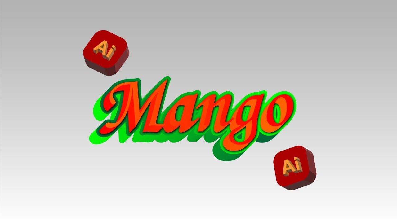 3D Mango Text Effect in Illustrator – Easy Editable Text Tutorial