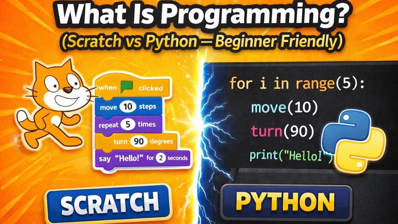 Your First Step Into Programming: Scratch vs Python Explained