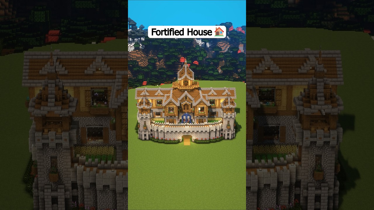 Minecraft Starter Fortified House 🏠 - Link in bio 📝 #minecraft
