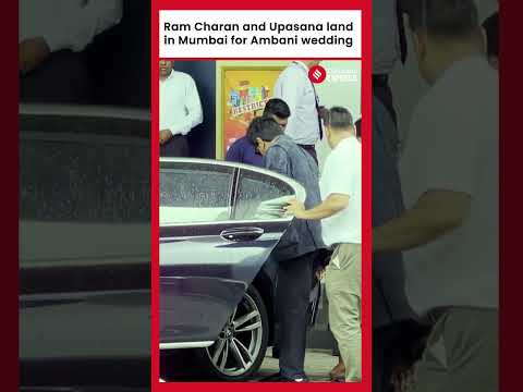 Ram Charan and Upasana land in Mumbai for Ambani wedding