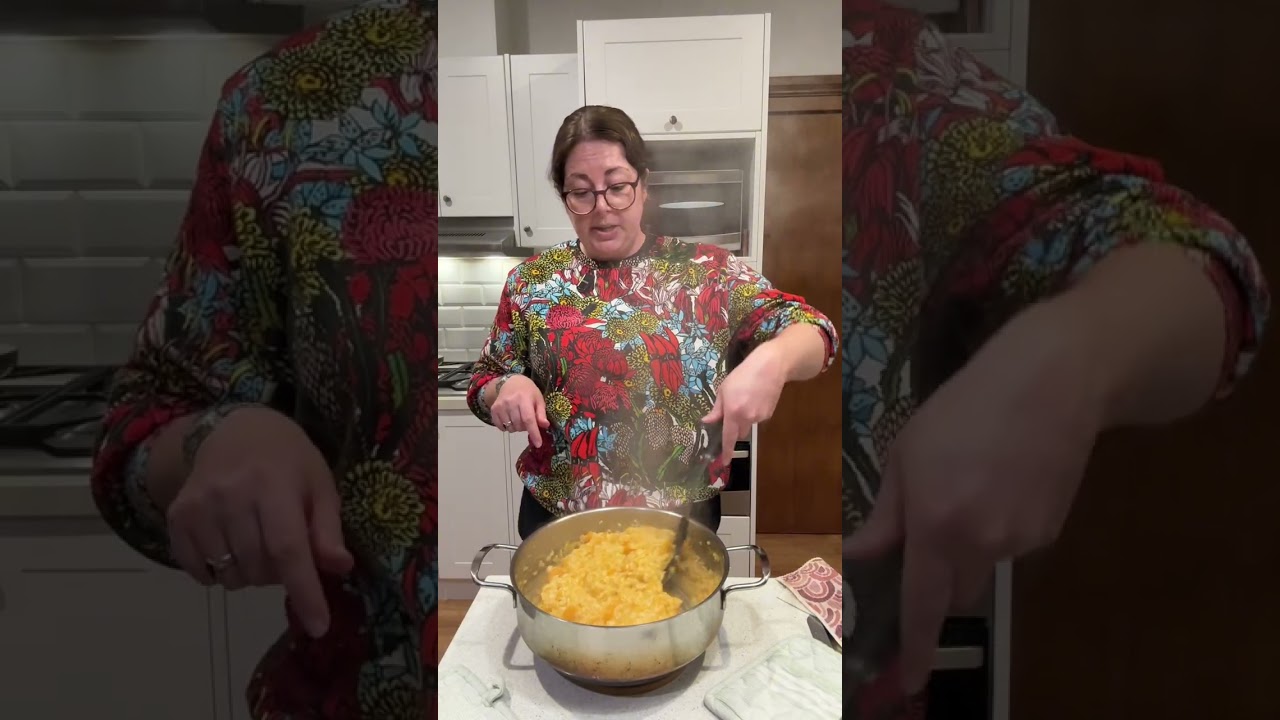 Pumpkin Risotto with spinach and crispy sage