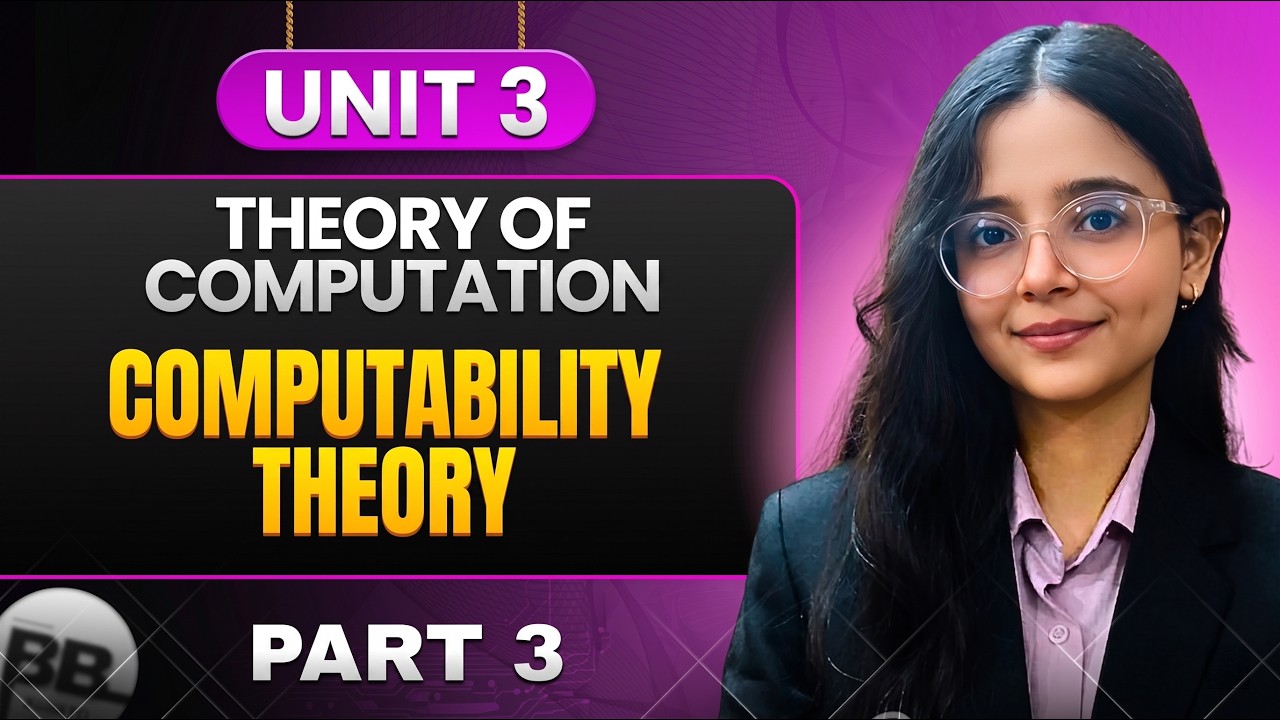 Computability Theory | Part 3 | Unit 3 | Theory of Computation