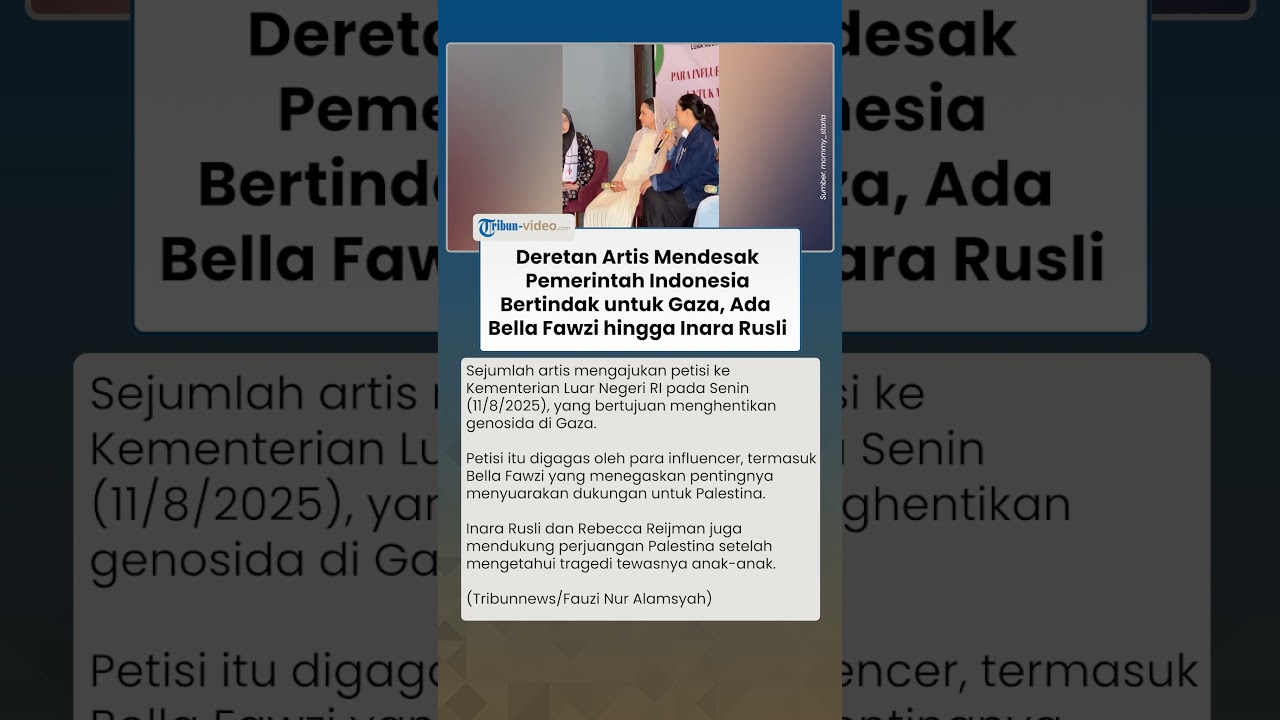 Bella Fawzi hingga Inara Rusli Desak Pemerintah Indonesia Ambil Langkah ...