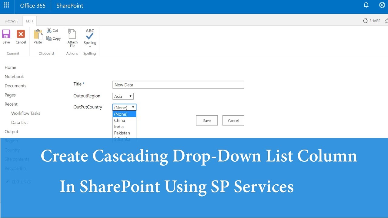 How to create Cascading Drop Down list in SharePoint Online/2016/2013/2010 - Using SP Services (JS )
