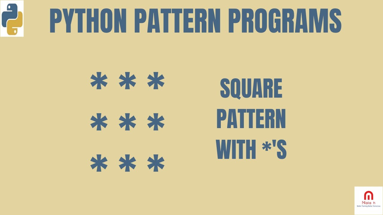 Python pattern programs | Python program to print Square pattern with *'s