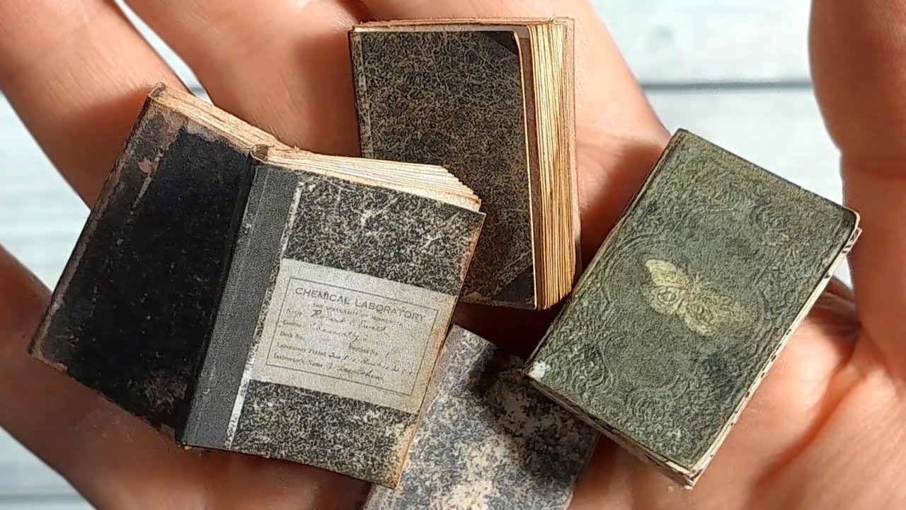 Mini Books using the small Book Covers from the Tim Holtz Idea-ology Ephemera Packs #scraptember2025