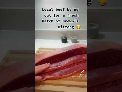 Fresh top quality beef being prepped to make biltong #beef #biltong #keto #organic #protein #snacks