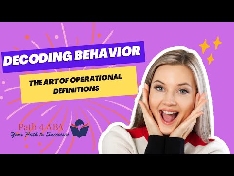 How do you write a target behavior? How do you operationally define a behavior? C-1