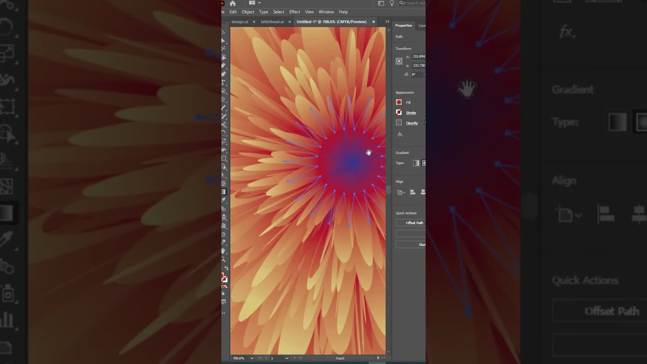 Beautiful Floral Vector in Illustrator| illustrator tutorial #shorts #ytshorts #illustrator #vector