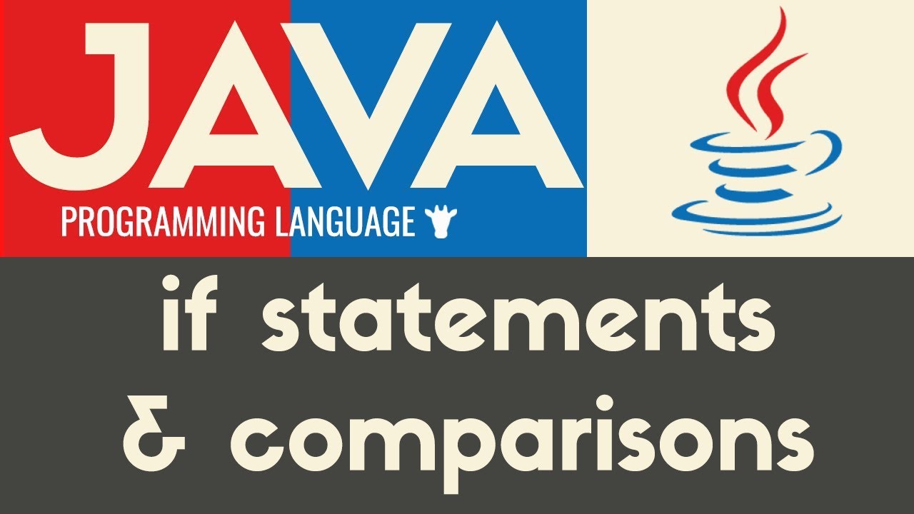 If Statements & Comparisons - Java - Tutorial 16