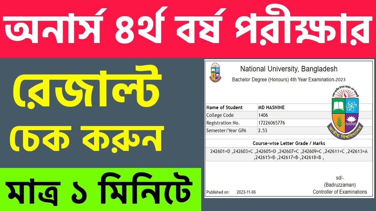 honours 4th year result || How to check honours 4th year result 2025 | Honors 4th year result 2025