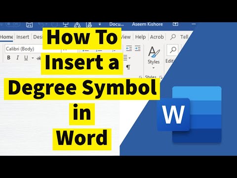 How to Insert a Degree Symbol in Word (2022)