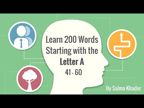 Vocabulary Building - Learn 200 Words Starting with the Letter A (41-60)