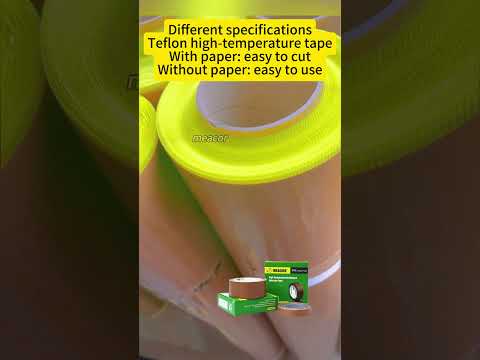 Teflon high-temperature tape,With paper: easy to cut,Without paper: easy to use。 #factory #ptfe