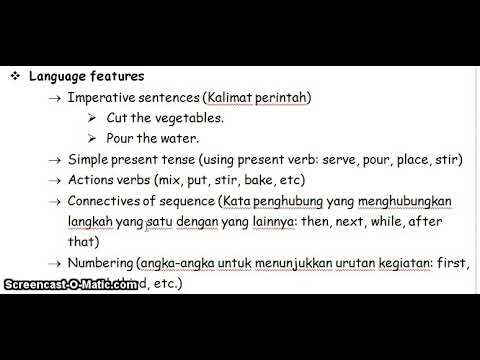 Language Features of procedure text