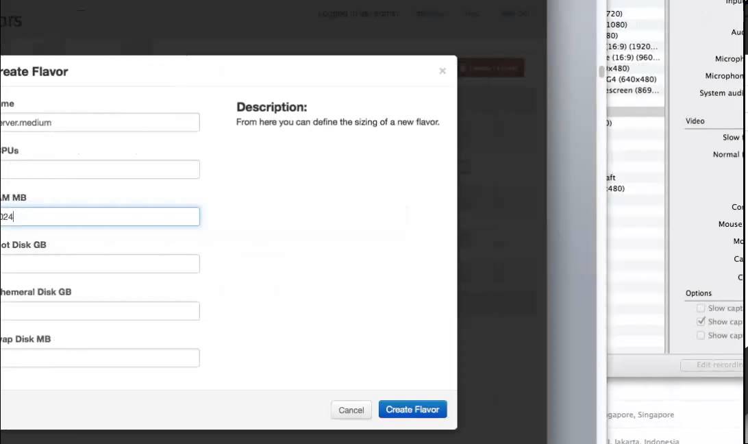 OpenStack load image and create custom flavour