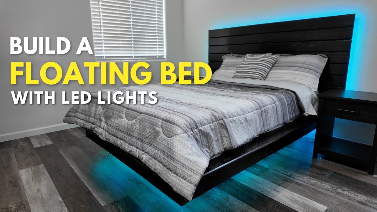 How To Build A Floating Bed with LED Lights