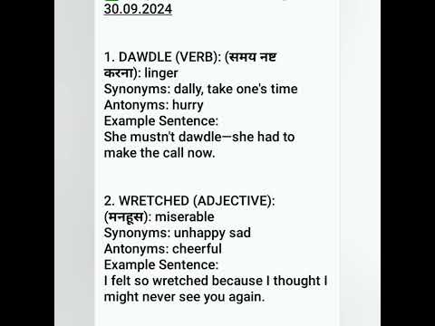 # Synonyms and Antonyms
