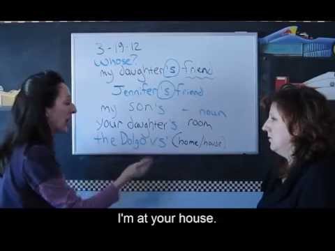 Lesson 47 Possessive Nouns Learn English with JenniferJennifer, Verb Tense, Grammar Rule