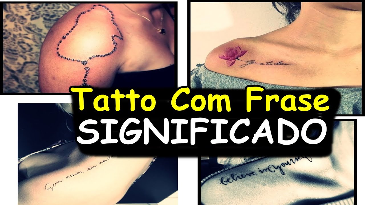 Significado Tatuagem Feminina No Ombro Escrita Com Frase Pequena  Grande, Tipos De Letras, Tatto